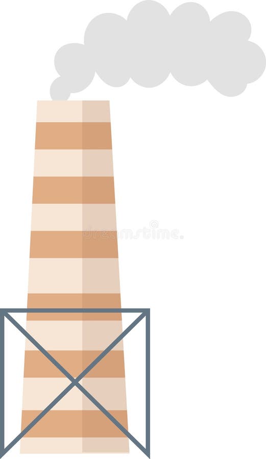 Industrial Chimney Construction Stock Vector - Illustration of ...
