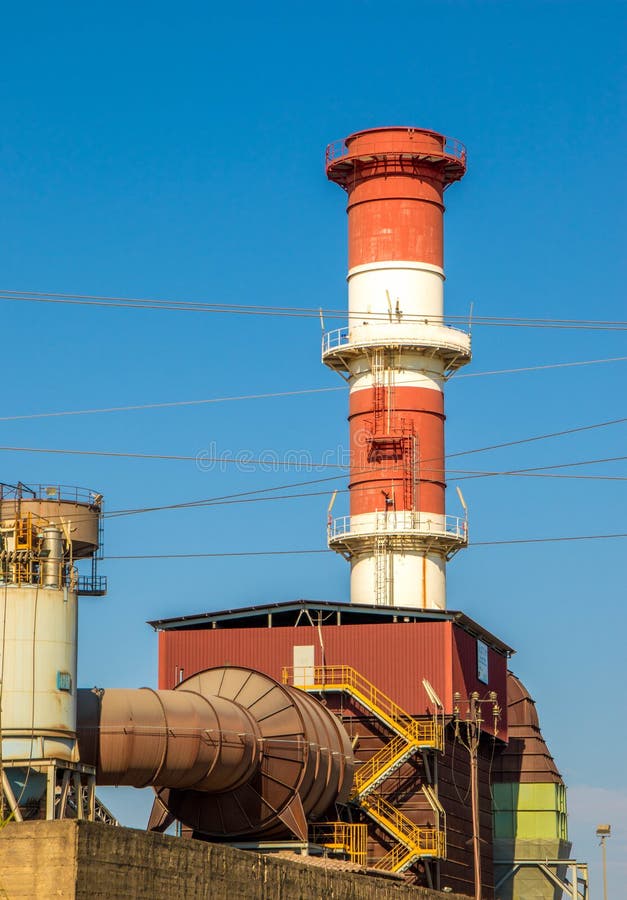Industrial Chimney stock image. Image of yellow, pipe - 125546657