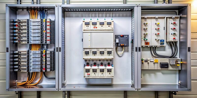 Industrial Circuit Breaker Panel Construction Site Electrical Panel ...