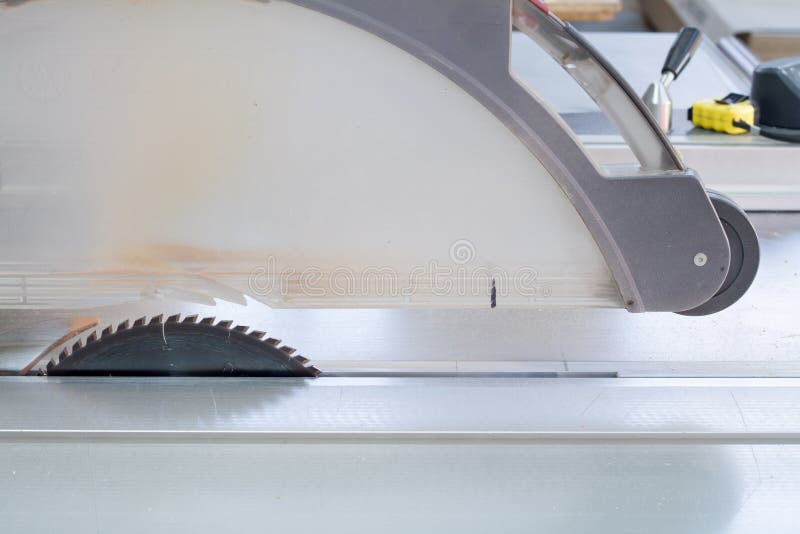 Industrial Circular Saw and Vertical Cutter in Workshop. Stock Image ...