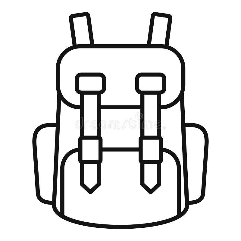 Industrial Climber Backpack Icon, Outline Style Stock Illustration ...