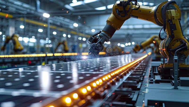 Automated Robotic Arms Managing Packages on a Conveyor Belt in a ... Automated Robotic Arms Managing Packages on a Conveyor Belt in a ...
