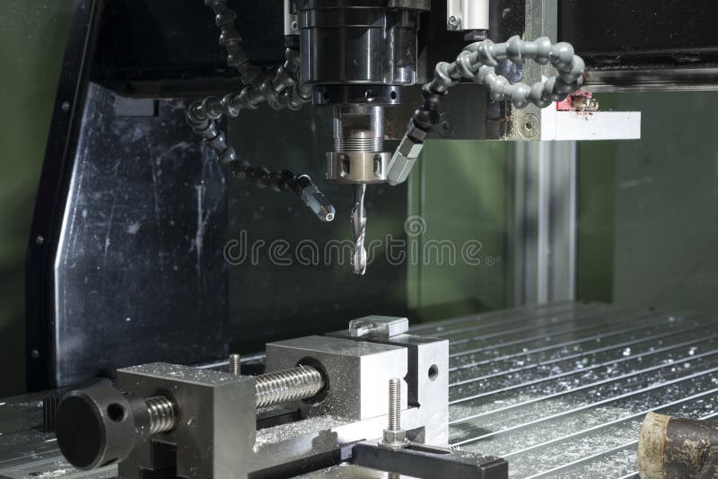 Industrial Cnc Mill Automated Metal Processing Machine Stock Photo ...