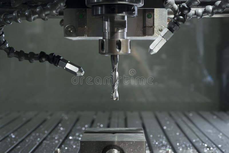 Industrial Cnc Mill Automated Metal Processing Machine Stock Photo ...
