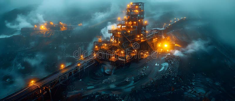 Industrial Coal Factory Machinery in Open Pit Mine: a Vertical ...