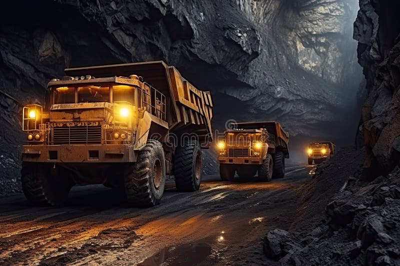 Several Huge Quarry Trucks Carry the Rock for Beneficiation and ...