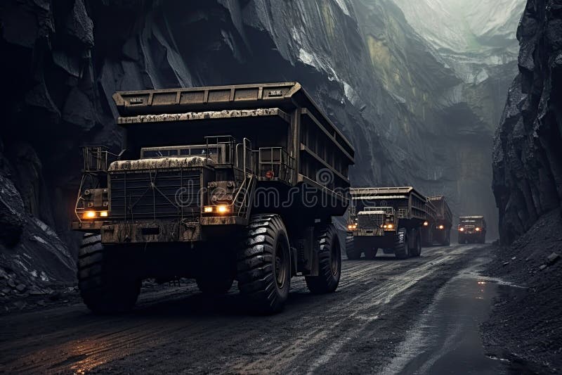 Several Huge Quarry Trucks Carry the Rock for Beneficiation and ...