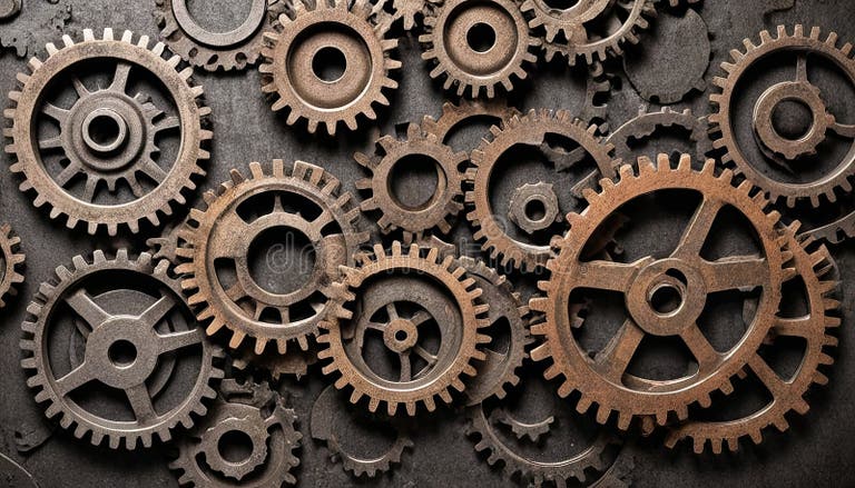 Industrial Cogs Gears Banner Background Stock Illustration ...