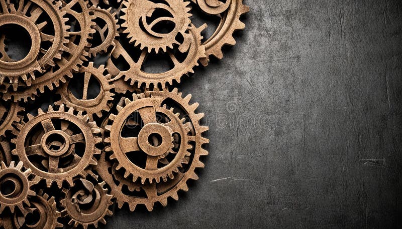 Industrial Cogs Gears Banner Background Stock Illustration ...