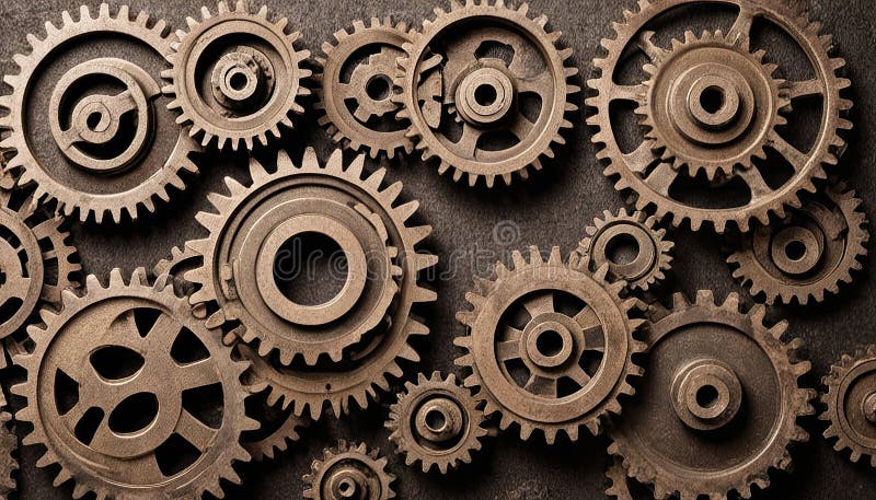 Industrial Cogs Gears Banner Background Stock Illustration ...