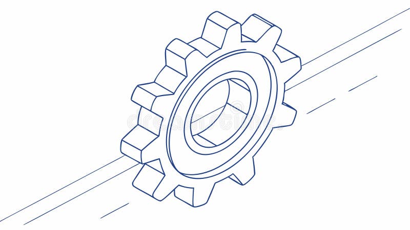 Industrial Cogwheel Single Gear Mechanical Part Vector, Vector Design ...