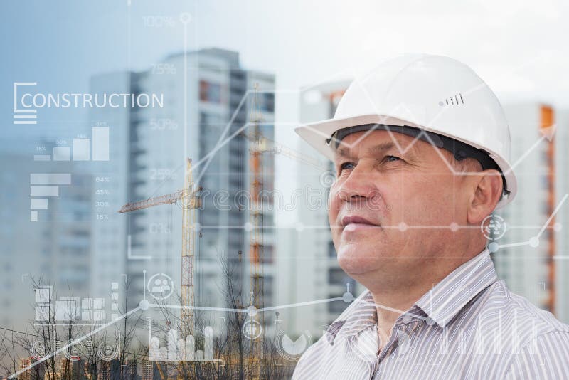 Industrial Collage with Charts Stock Image - Image of builder, design ...