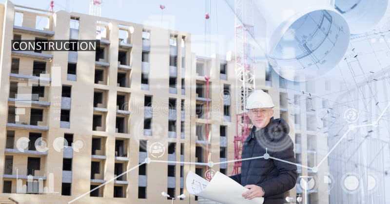 Industrial Collage with Charts Stock Photo - Image of concept ...