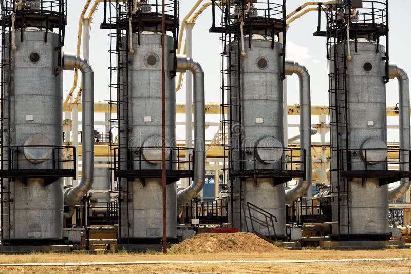 Industrial column. stock photo. Image of extraction, infrastructure ...