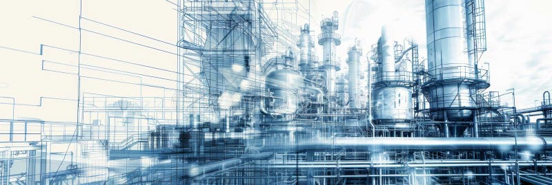 Industrial Complex and Architecture a Closeup Image of an Industrial ...