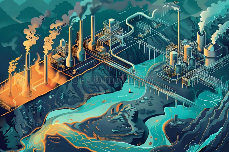 Industrial Complex Emits Pollution into River, Affecting Environment ...