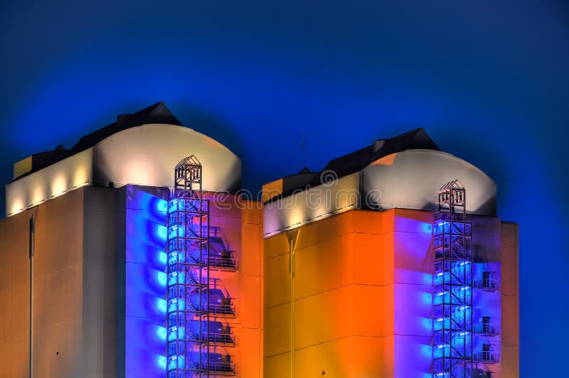 Industrial Complex at Night Stock Image - Image of coal, illumination ...