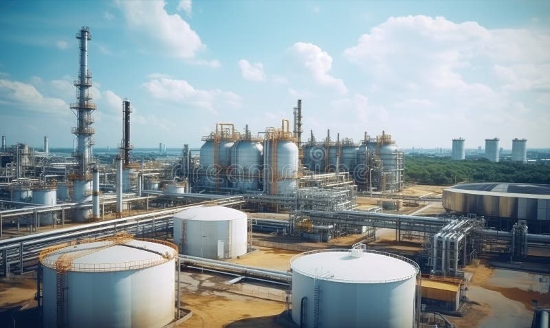 An Industrial Complex with Numerous Storage Containers Stock ...