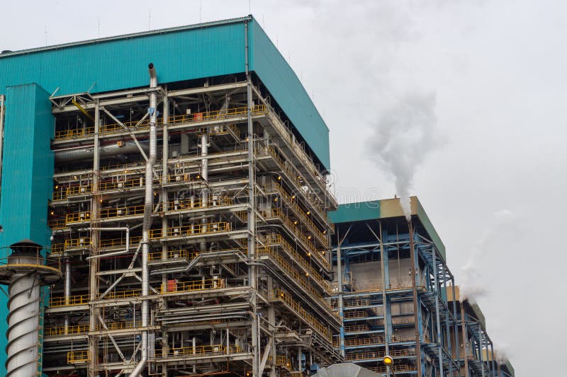 Industrial Complex: a View of a Large Industrial Plant with Smoke ...