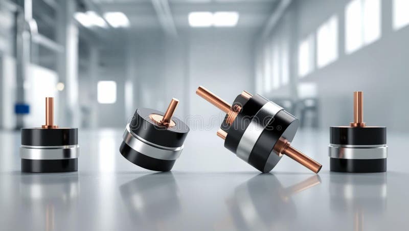 Industrial Components on Table in Modern Setting Stock Illustration ...