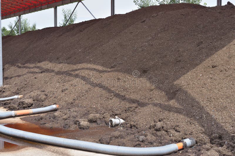 Industrial Compost Handling. Stock Image - Image of fresh, rural: 18049197