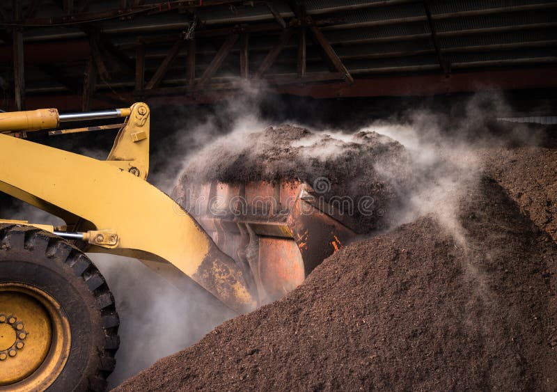Industrial Compost Handling. Stock Photo - Image of compost ...