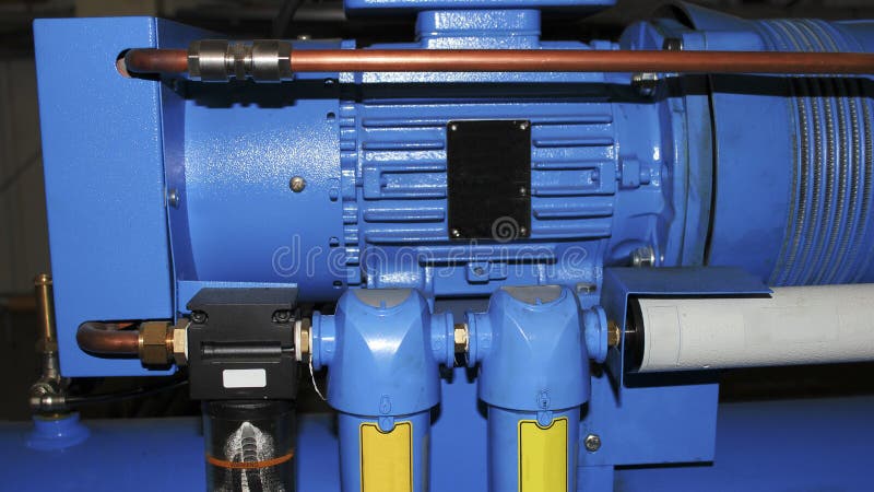 Industrial Compressor Machine Parts Stock Photo - Image of connector ...