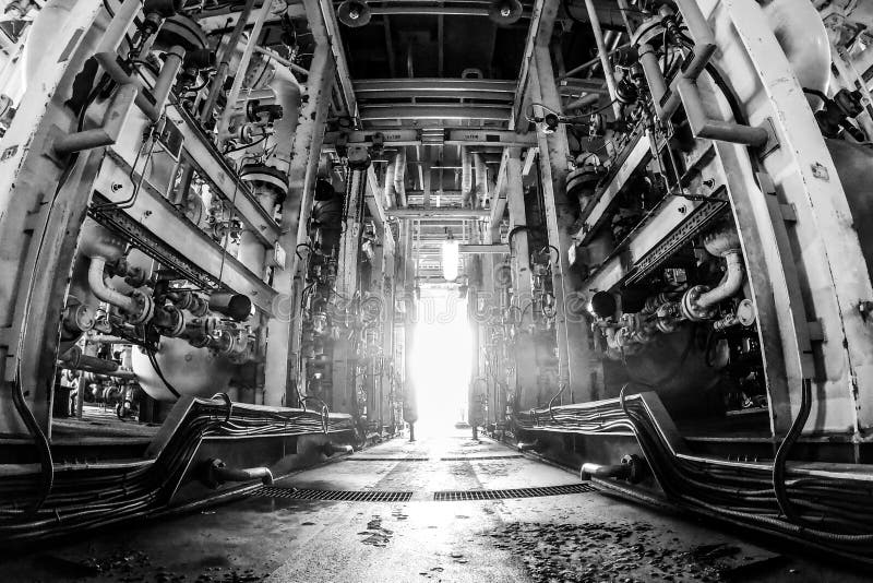 Industrial Concept at Offshore Platform Industry Zone Show Piping ...