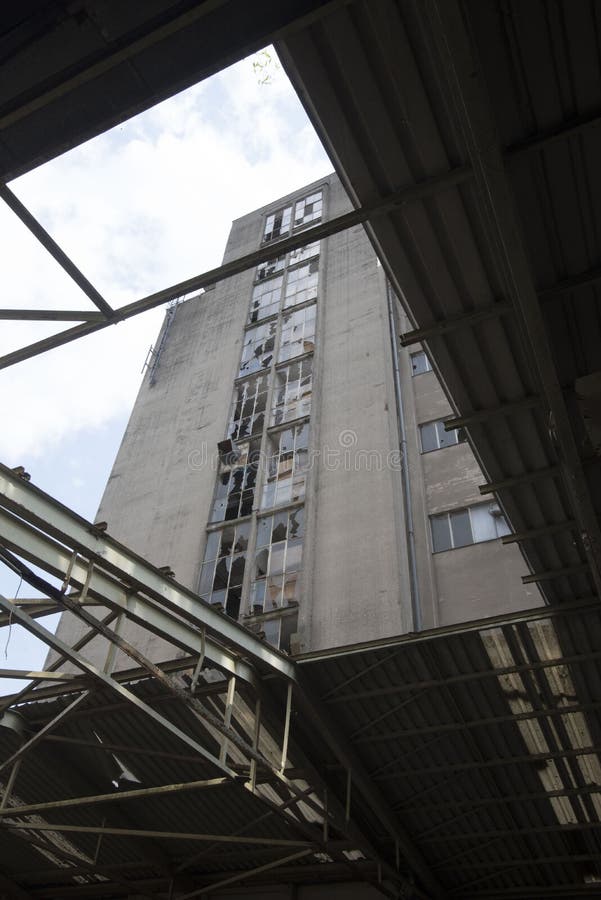 Industrial Concrete Building and Industrial Architecture Stock Image ...