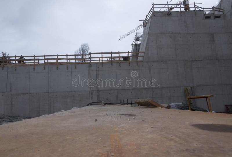 Industrial Concrete Building and Industrial Architecture Stock Image ...
