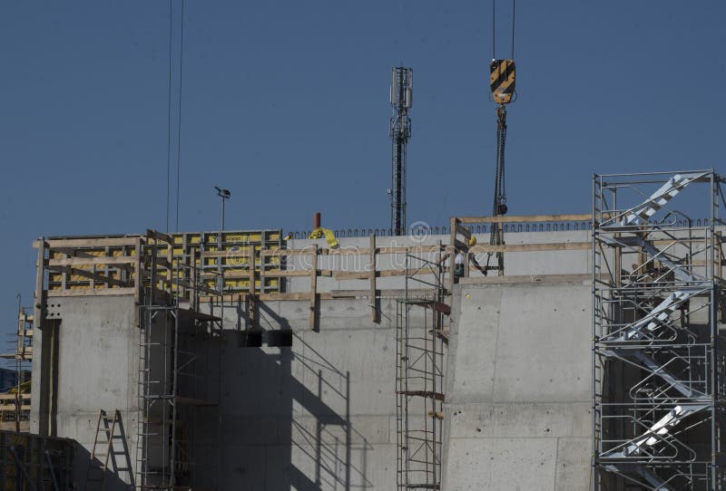 Industrial Concrete Building and Industrial Architecture Stock Photo ...