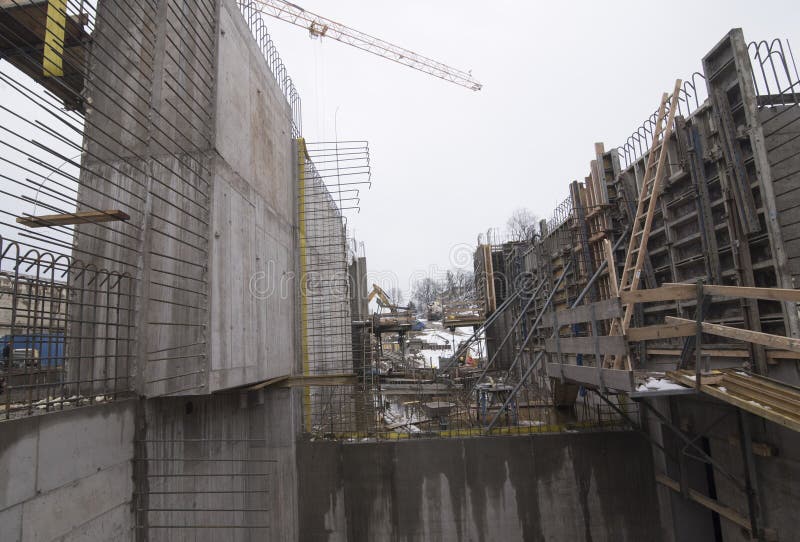 Industrial Concrete Building and Industrial Architecture Stock Photo ...