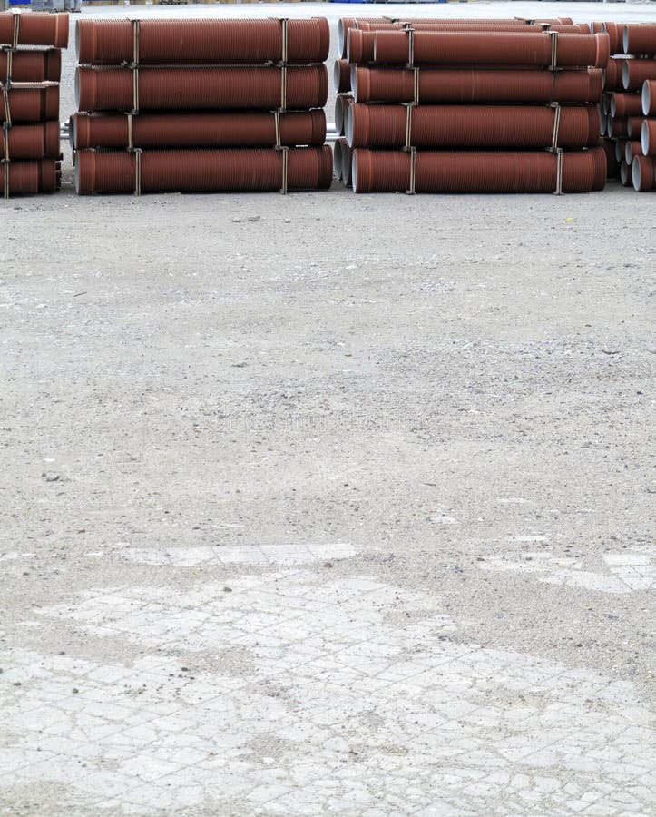 Industrial Concrete Pipe for Building Construction Stock Photo - Image ...
