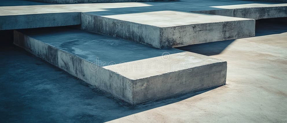 Industrial Concrete Slabs with Rough Edges Form a Solid Foundation in ...