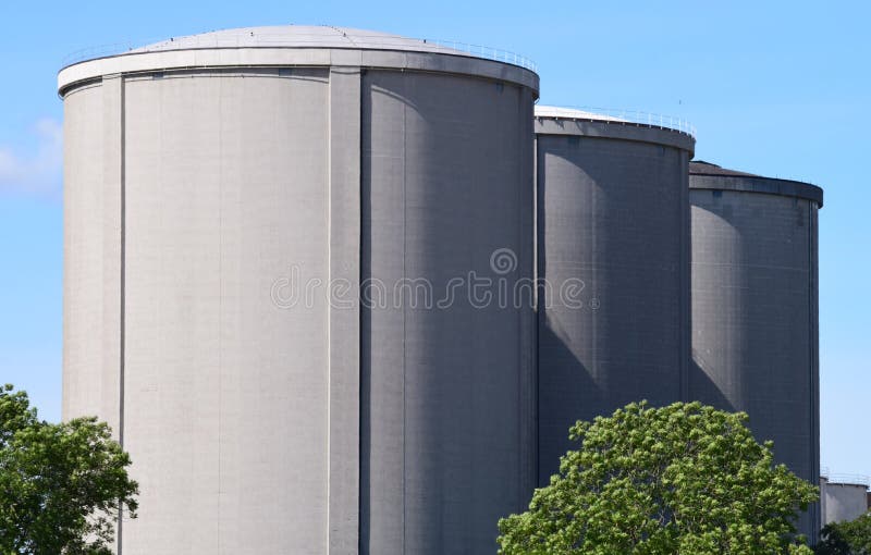 Industrial Concrete Storage Facilities Stock Photo - Image of ...