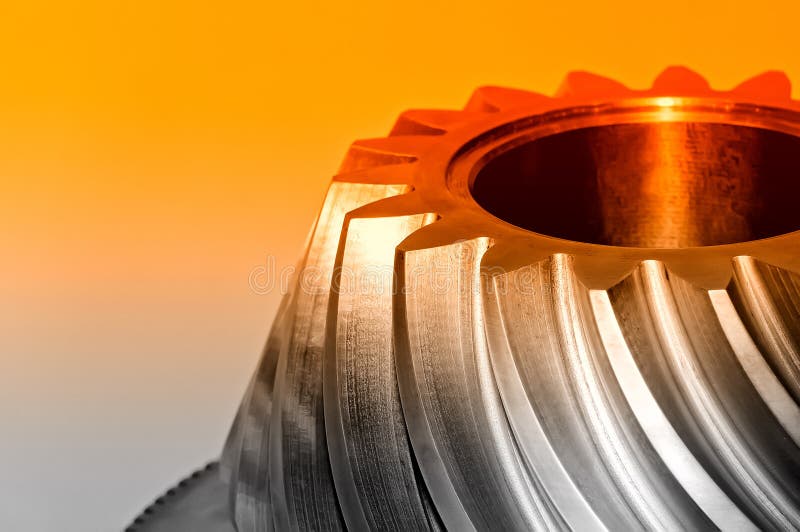 Industrial Conical Gear and a Circular Gear, Cogwheel Stock Image ...