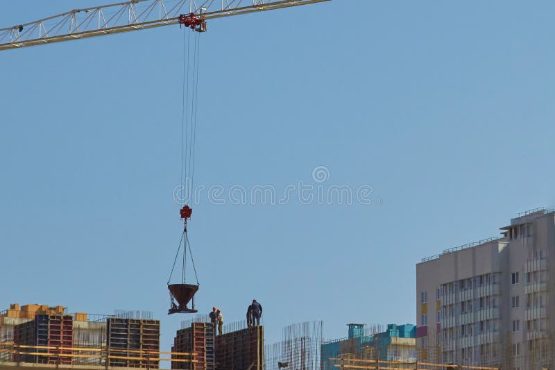 Industrial Construction Cranes the Construction of an Building Stock ...