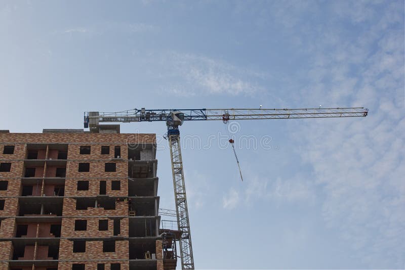 Industrial Construction Cranes the Construction of an Building Stock ...
