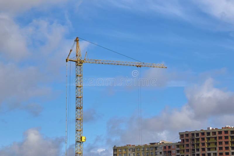 Industrial Construction Cranes the Construction of an Building Stock ...
