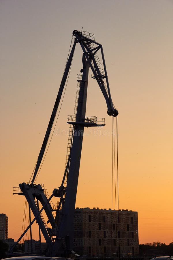 Industrial Construction Cranes the Construction of an Building Stock ...