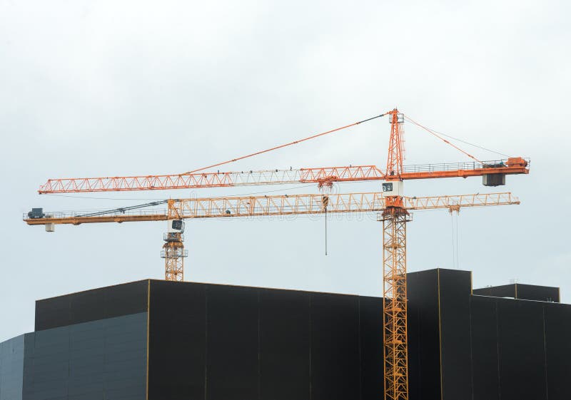 Industrial Construction Cranes. Stock Photo - Image of crane ...