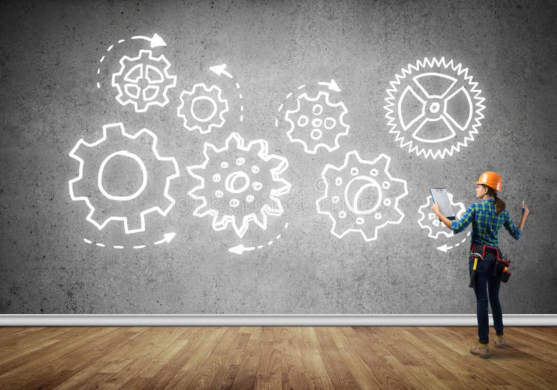 Industrial Construction and Maintenance Stock Image - Image of ...