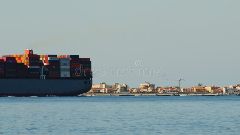 Industrial Container Heavy Duty Ship is Passing on the Strict of ...