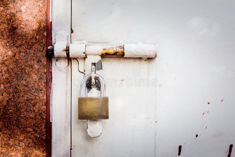 Industrial Containers with Key Lock Stock Photo - Image of logistics ...