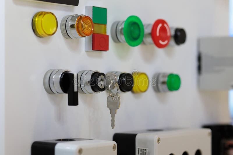 Industrial Control Board with Switches and Buttons Stock Image - Image ...