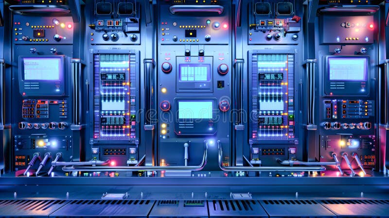 This Industrial Control Cabinet Features Vibrant Blue Backlighting, a ...