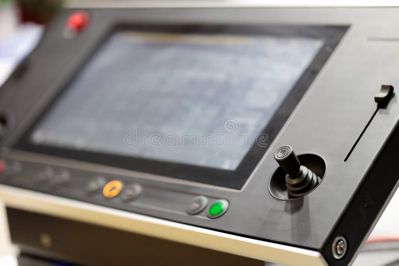 Industrial Control Panel with a Touch Screen Stock Image - Image of ...