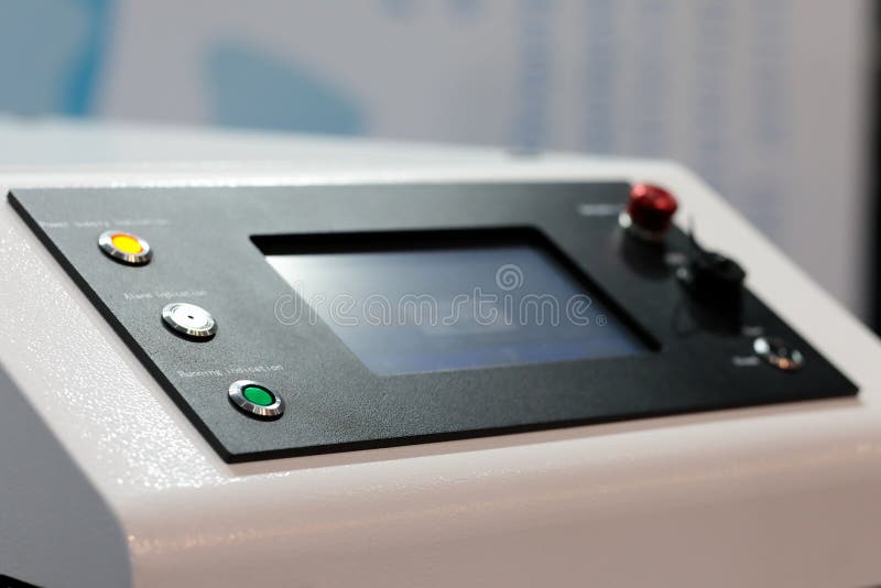 Industrial Control Panel with a Touch Screen Stock Image - Image of ...