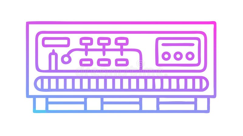 Industrial Control Panel, Automated Machinery Interface, Vector Design ...