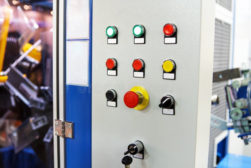 Buttons for Electrical Control Panel Stock Image - Image of light ...